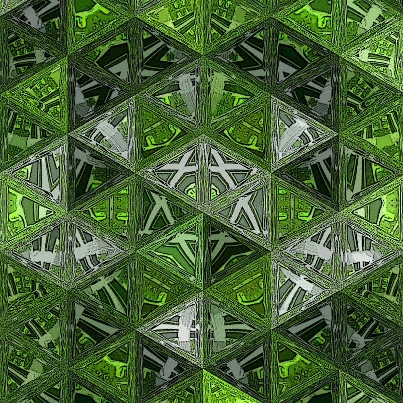 Random Triangles on a Green Background with Transparent Effect Stock ...