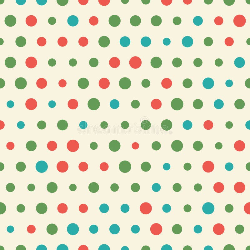 Random Vector Pattern of Big and Small Colorful Polka Dots Stock Vector ...