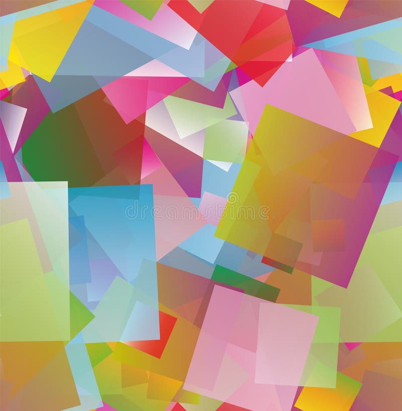 Random Vector Seamless Pattern in Squares Stock Illustration ...