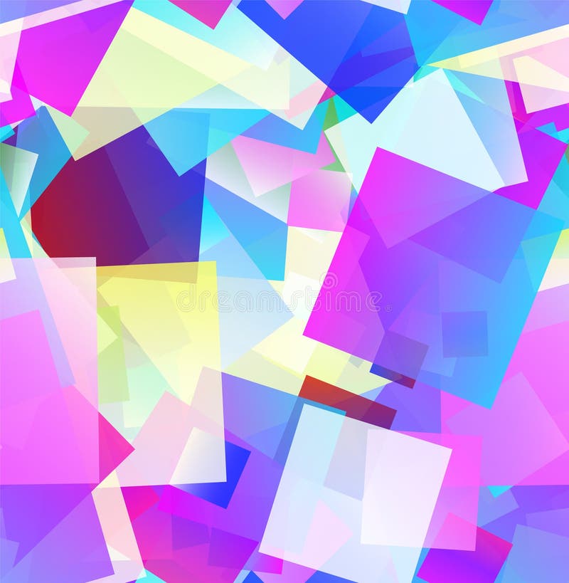 Random Vector Seamless Pattern in Squares Stock Illustration ...