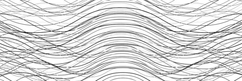 Random Wavy, Zig-zag Lines Abstract Art Texture, Background. Sinuous ...