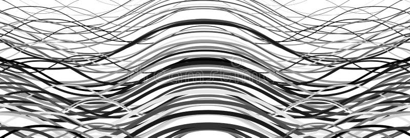 Random Wavy, Zig-zag Lines Abstract Art Texture, Background. Sinuous ...