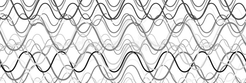 Random Wavy, Zig-zag Lines Abstract Art Texture, Background. Sinuous ...