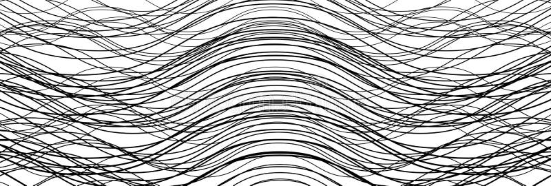 Random Wavy, Zig-zag Lines Abstract Art Texture, Background. Sinuous ...