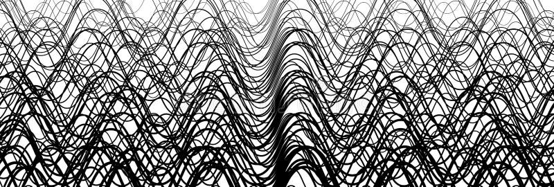 Random Wavy, Zig-zag Lines Abstract Art Texture, Background. Sinuous ...