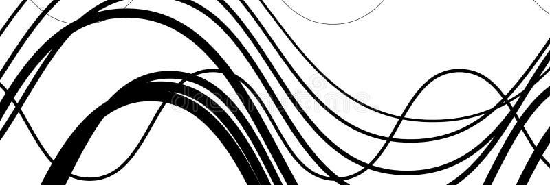 Random Wavy, Zig-zag Lines Abstract Art Texture, Background. Sinuous ...