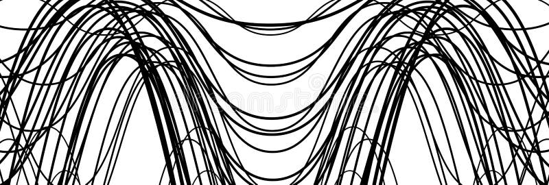 Random Wavy, Zig-zag Lines Abstract Art Texture, Background. Sinuous ...