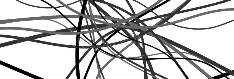 Random Wavy, Zig-zag Lines Abstract Art Texture, Background. Sinuous ...