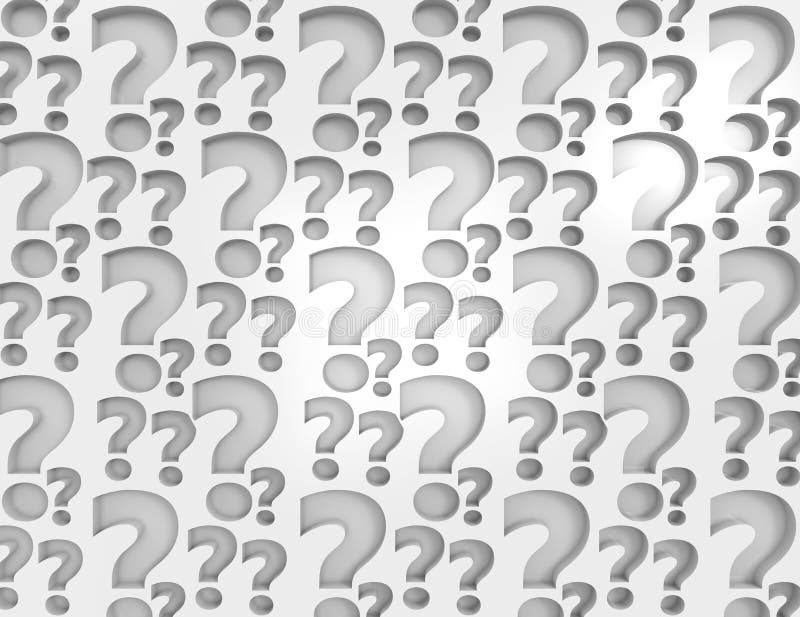 Random White 3d Question Marks Background Stock Illustration ...