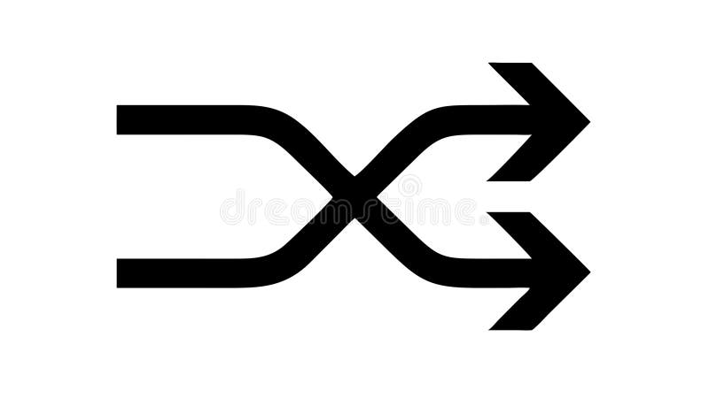 Randomize or Shuffle Arrows Icon for Playlists and Data Sets. Vector ...