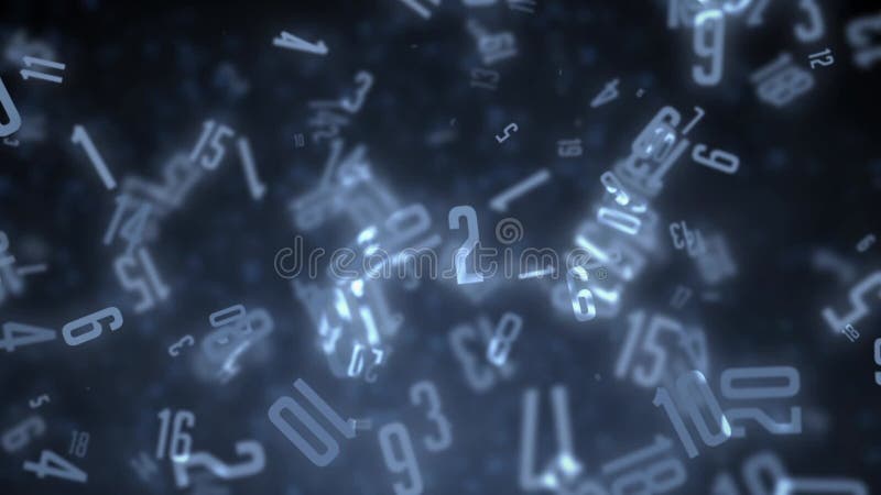 Random Particle Numbers Background Stock Video - Video of math, data ...