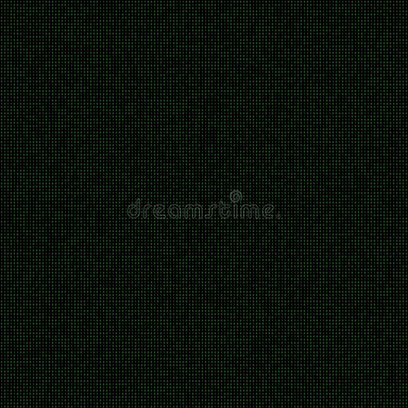 16384 Randomly Arranged Binary Numbers Zero and One on Black Stock ...