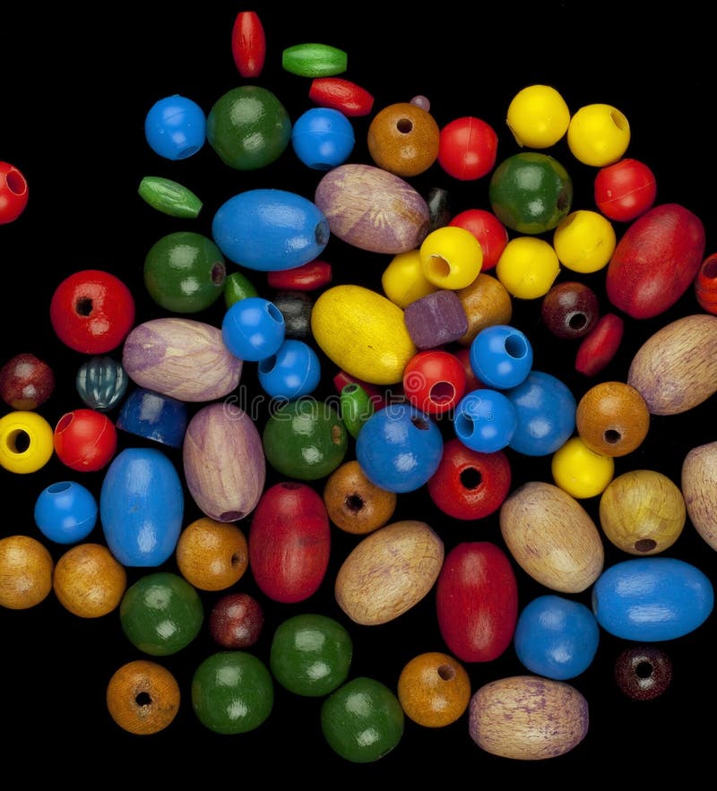 Randomly Arranged Multi Coloured Beads Stock Image - Image of coloured ...