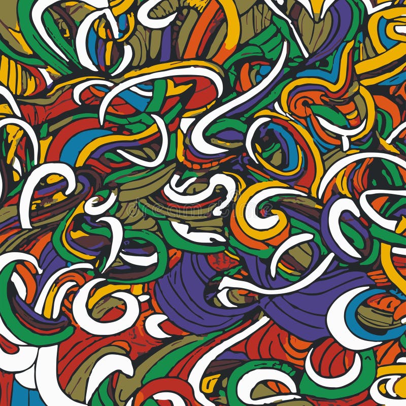 Randomly Colourful Waves stock vector. Illustration of backdrop - 269494943