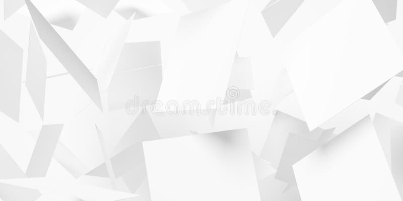 Randomly Floating Square Planes on White Background Geometry Wallpaper ...