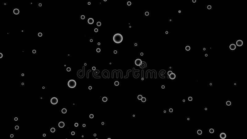 Randomly Flying Air Bubbles on a Black Background. Design. Rising Up ...