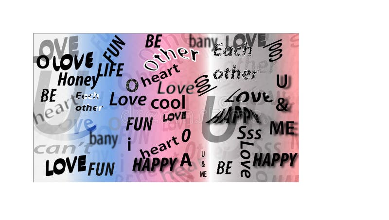 Randomly Letters Pattern Design. Word Alignment Font Stock Illustration ...