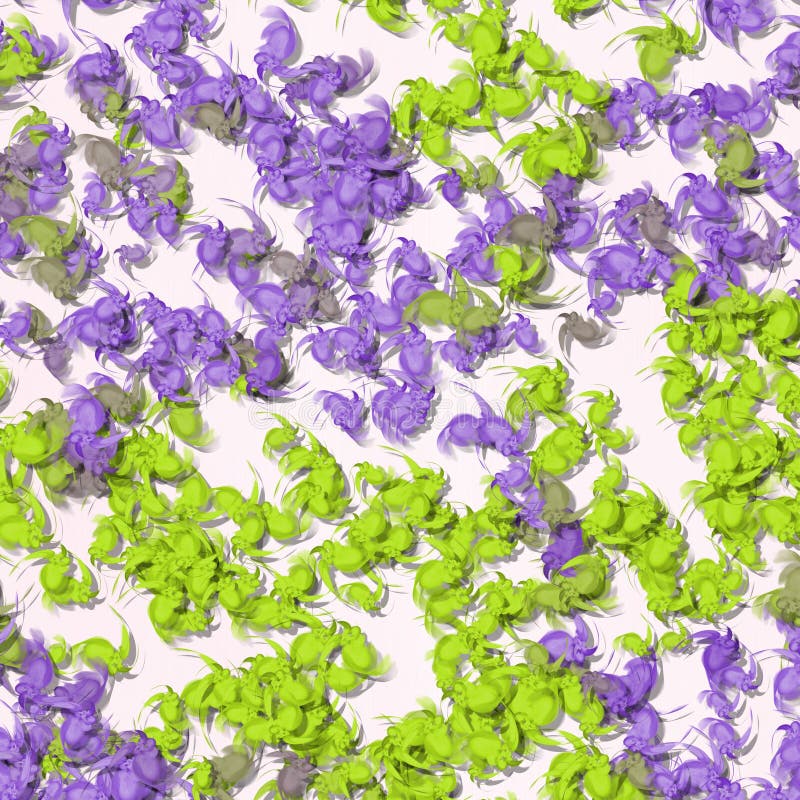 Randomly Scattered Abstract Shapes in Violet and Green Stock ...