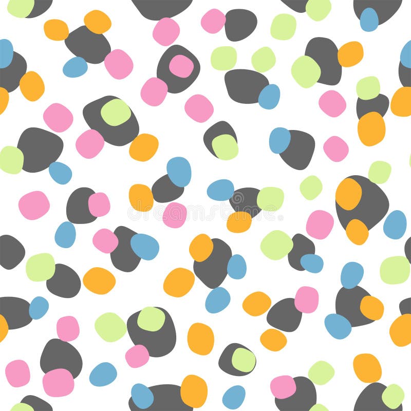 Randomly Scattered Colored Round Spots. Abstract Seamless Pattern ...