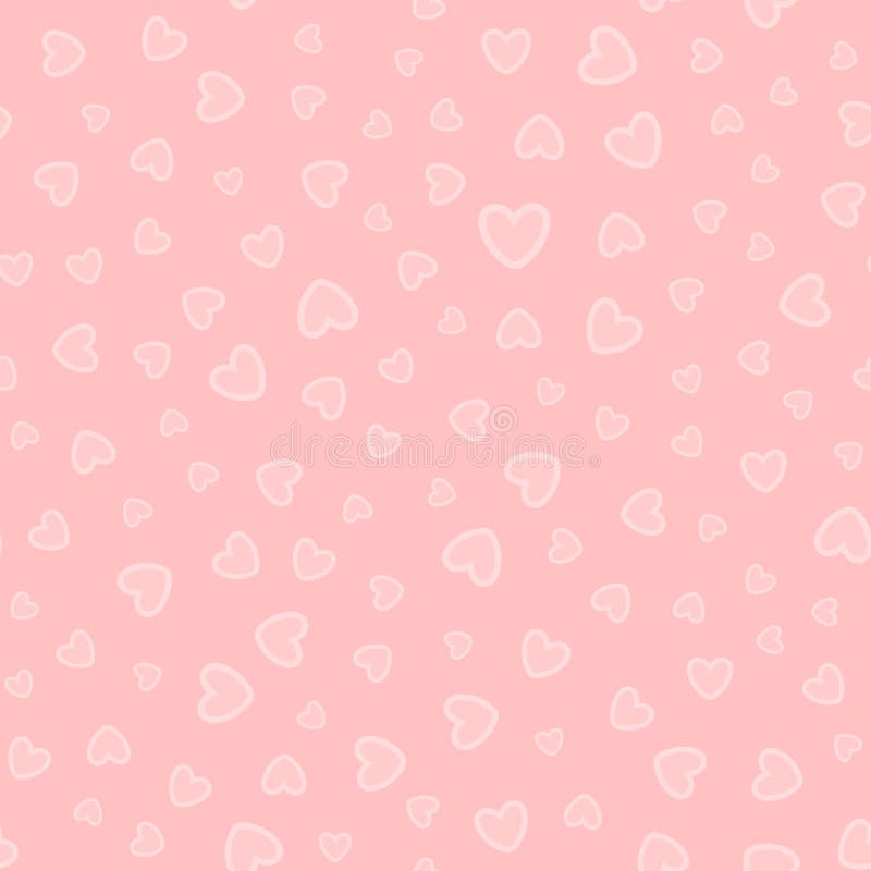 Randomly Scattered Hearts. Cute Seamless Pattern Stock Vector ...