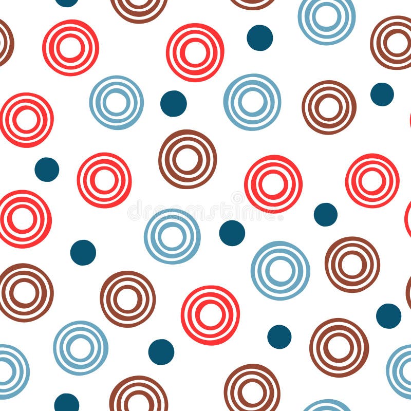 Scattered Elements of a Rounded Shape. Ragged Circles Painted with a ...