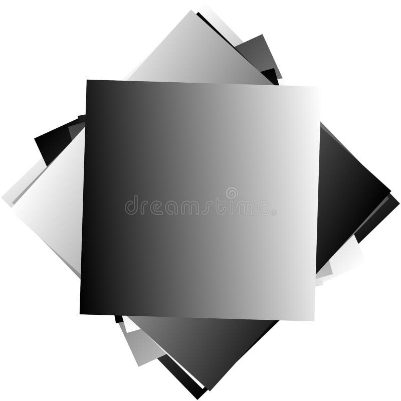 Randxom Rotated Overlap Chaotic Squares Vector Illustration. Squares ...
