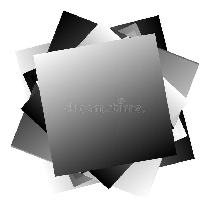 Randxom Rotated Overlap Chaotic Squares Vector Illustration. Squares ...