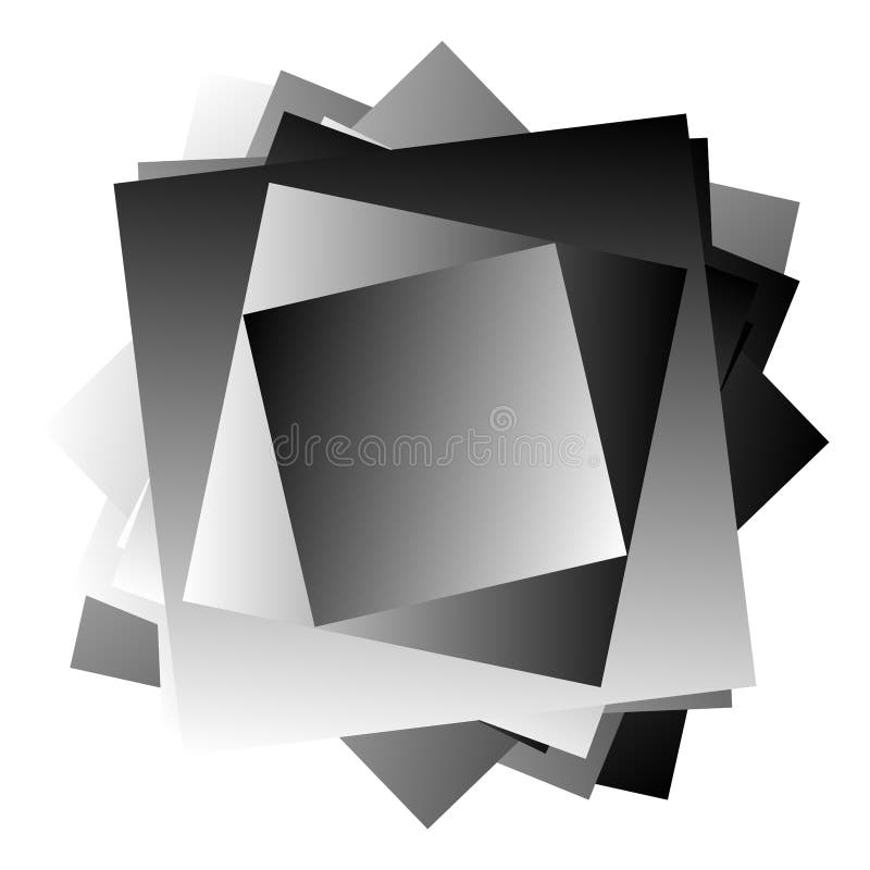 Randxom Rotated Overlap Chaotic Squares Vector Illustration. Squares ...