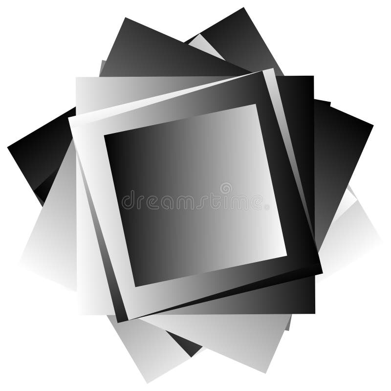 Randxom Rotated Overlap Chaotic Squares Vector Illustration. Squares ...