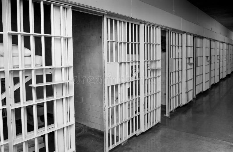 Rangée De Cellule De Prison De Prison Sans Des Personnes Photo stock ...