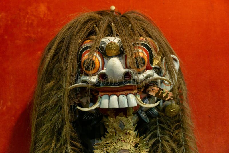 Rangda witch mask in bali stock image. Image of belief - 160282977