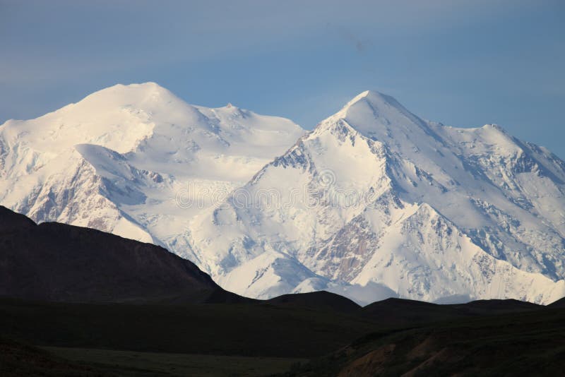 Range of Beautiful High Rocky Mountains Covered with Snow in Alaska ...