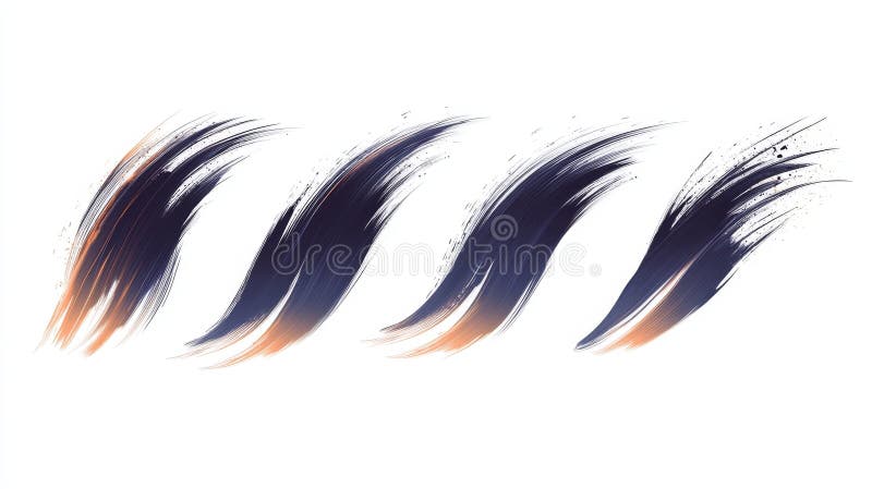 A Range of Black Paint Marks on a Plain White Backdrop, Offering ...