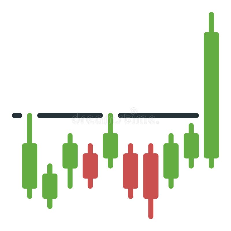 Range Breakout Vector Candlestick Chart Icon or Symbol Stock Vector ...