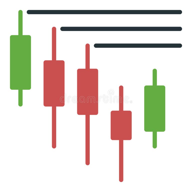 Range Breakout Vector Candlestick Chart Icon or Symbol Stock Vector ...