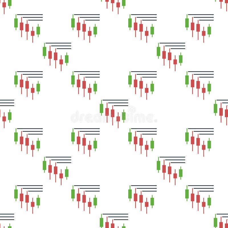 Range Breakout Vector Candlestick Chart Seamless Pattern Stock Vector ...