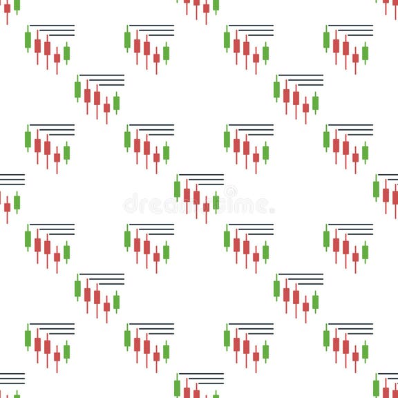 Range Breakout Vector Candlestick Chart Seamless Pattern Stock Vector ...