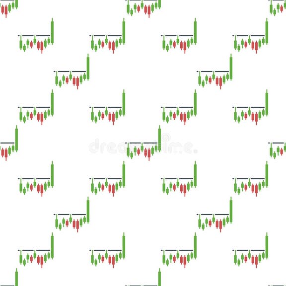 Range Breakout Vector Candlestick Chart Seamless Pattern Stock Vector ...