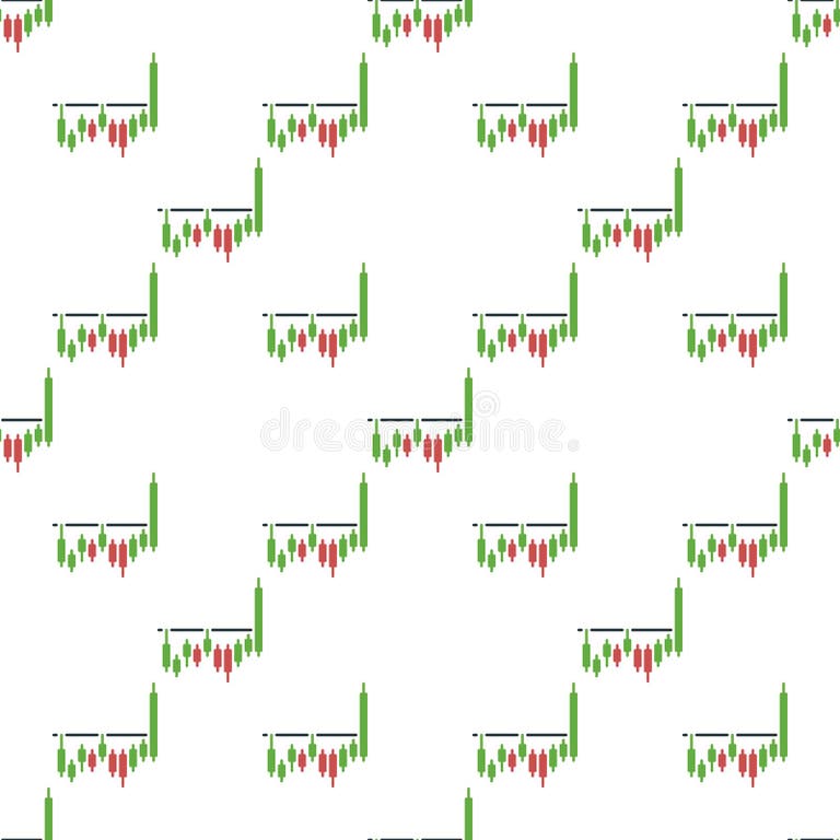 Range Breakout Vector Candlestick Chart Seamless Pattern Stock Vector ...