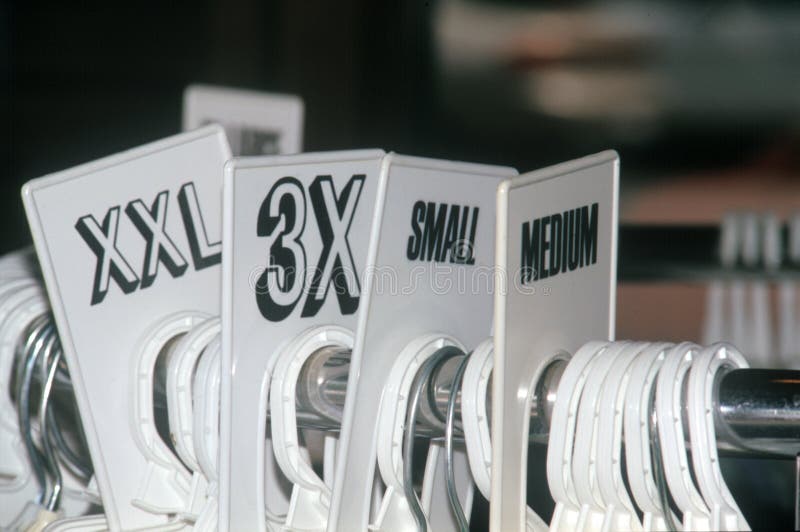 Range of clothing sizes stock photo. Image of health, rack - 1297748