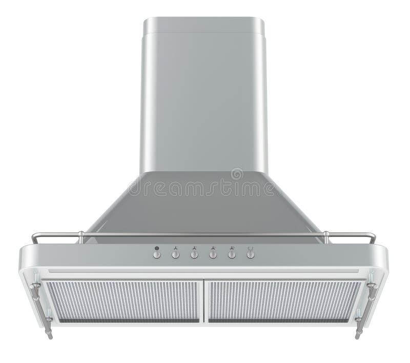 Range Hood. Kitchen Exhaust Hood, 3D Rendering Stock Illustration ...