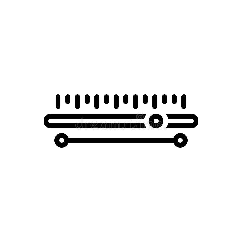 Black Line Icon for Range, Limit and Scale Stock Vector - Illustration ...