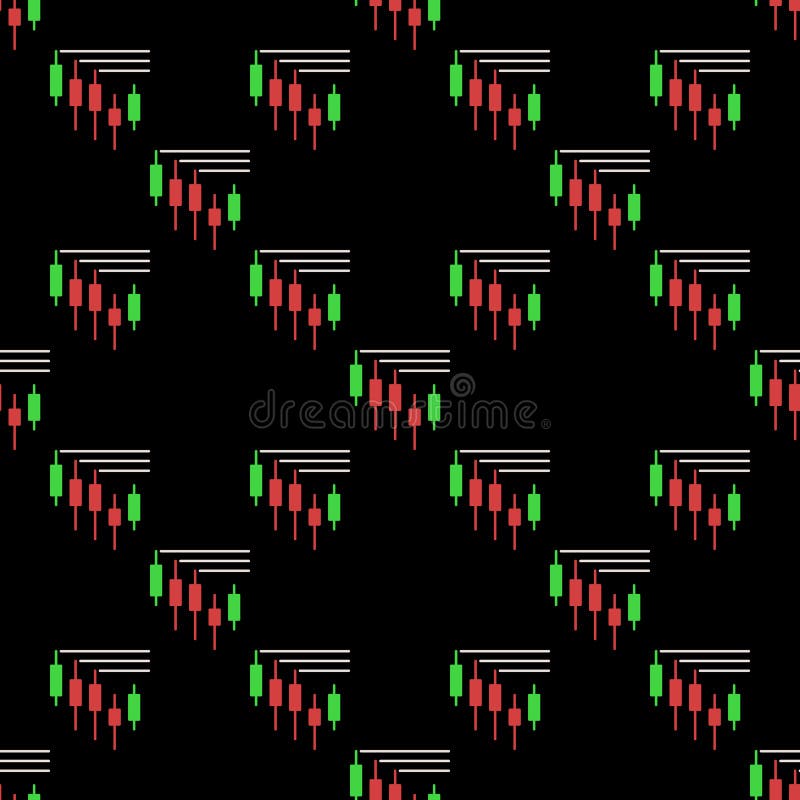 Range or Levels Breakout Vector Candlestick Chart Colored Seamless ...