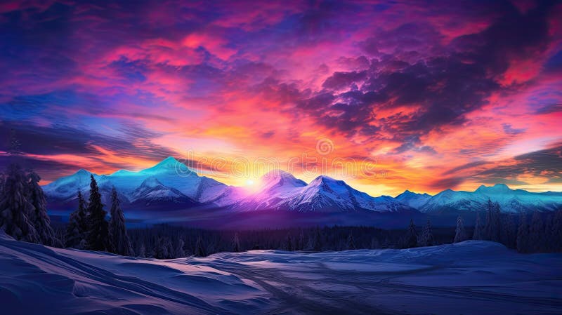 Range neon sun stock illustration. Illustration of capture - 318022996