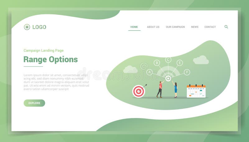 Range Options Business Concept for Website Template Landing Homepage ...