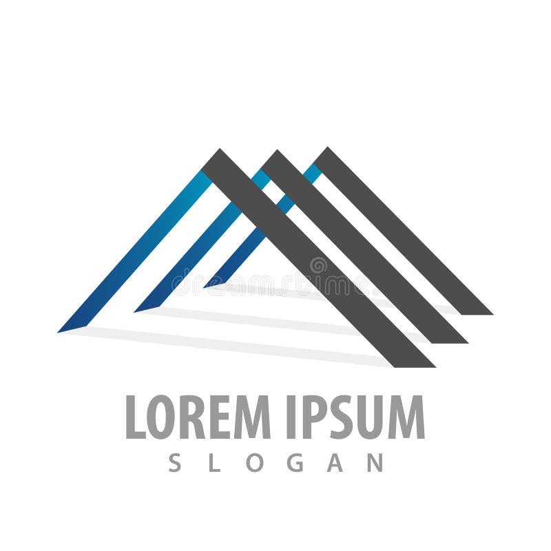 Range Roof Home Concept Design. Symbol Graphic Template Element Vector ...