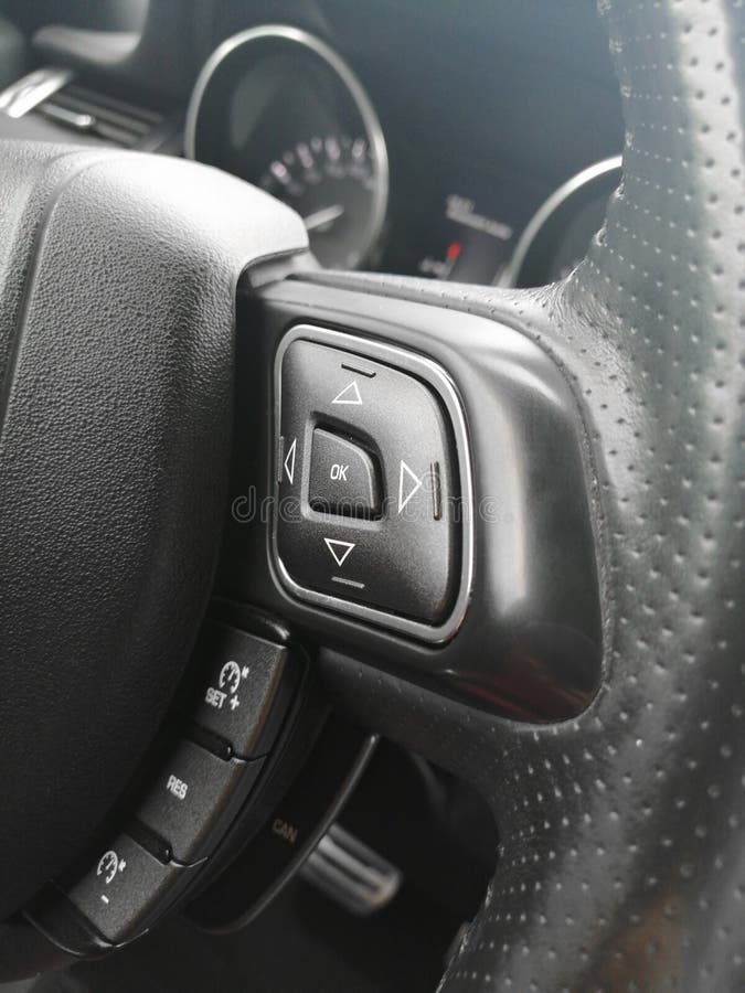 Range Rover Evoque - Steering Wheel. Car Interior Stock Image - Image ...