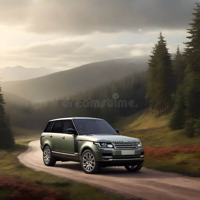 Range rover stock illustration. Illustration of forest - 303287437