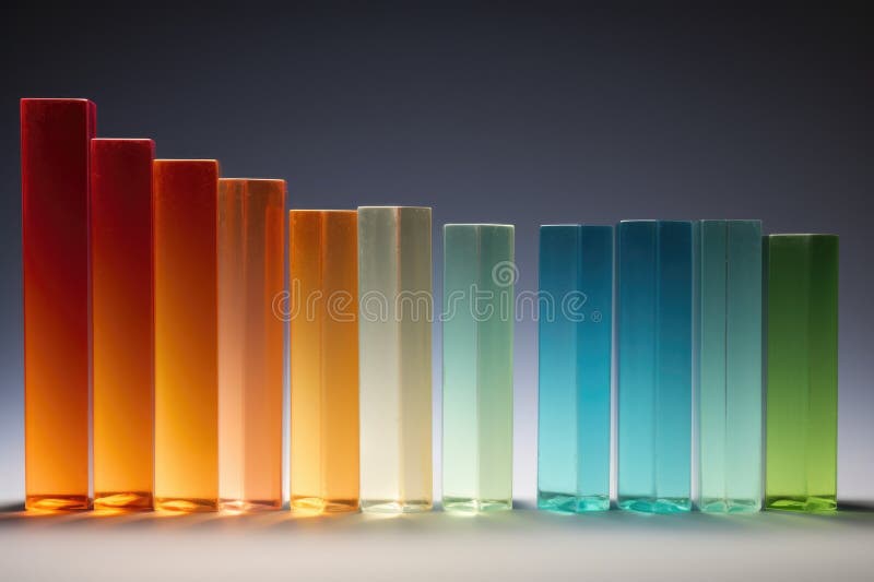 A Range of Solids Arranged in a Gradient Color Order Stock Illustration ...