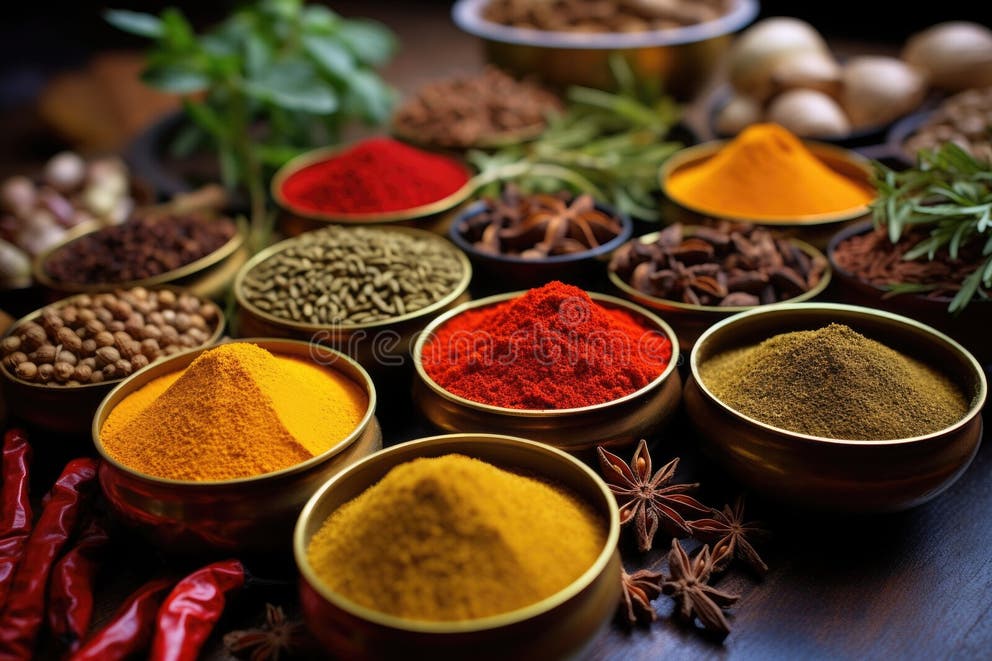 A Range of Spices Known for Digestive Benefits Stock Image - Image of ...